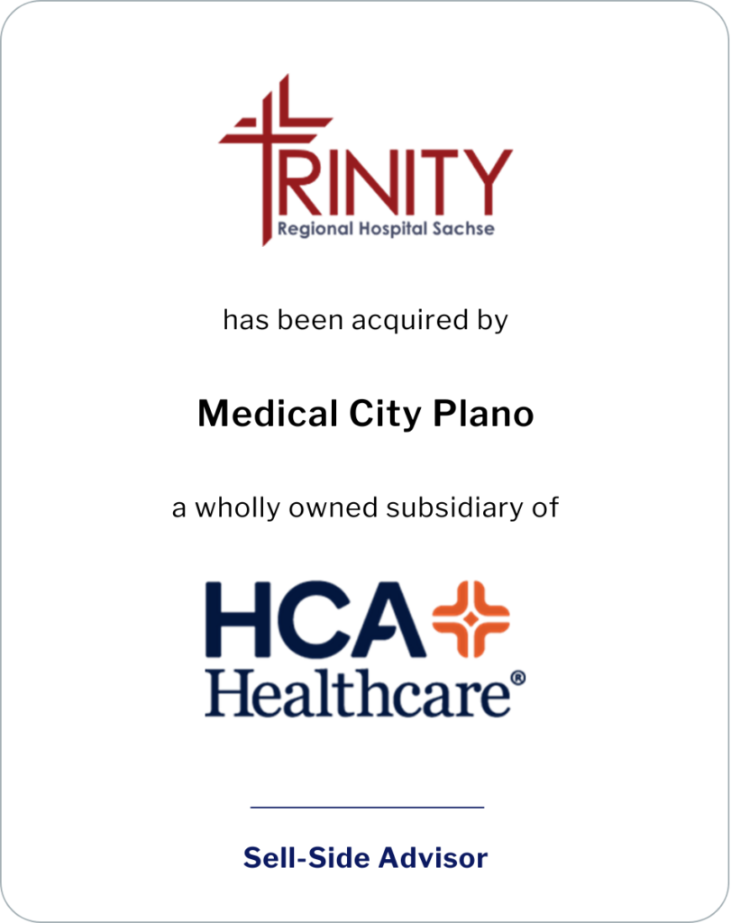 SC&H Capital Advises Trinity Regional Hospital Sachse in Sale to ...